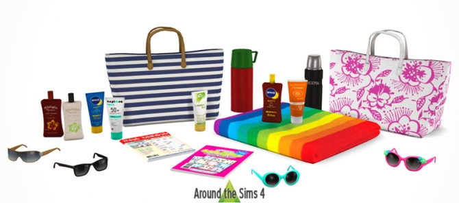 Beach clutter by Sandy at Around the Sims 4 » Sims 4 Updates