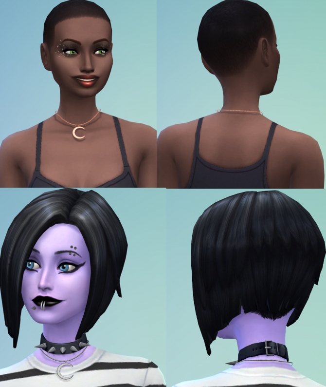 Moon Crescent Necklace by SallySims at Mod The Sims » Sims 4 Updates