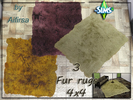 3 Fur rugs at Aifirsa » Sims 4 Updates