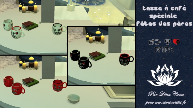 Father's Day Decorative Mug by LenaCrow at Sims Artists » Sims 4 Updates
