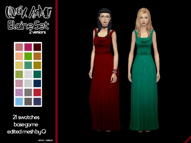 Elaine Set at qvoix – escaping reality » Sims 4 Updates
