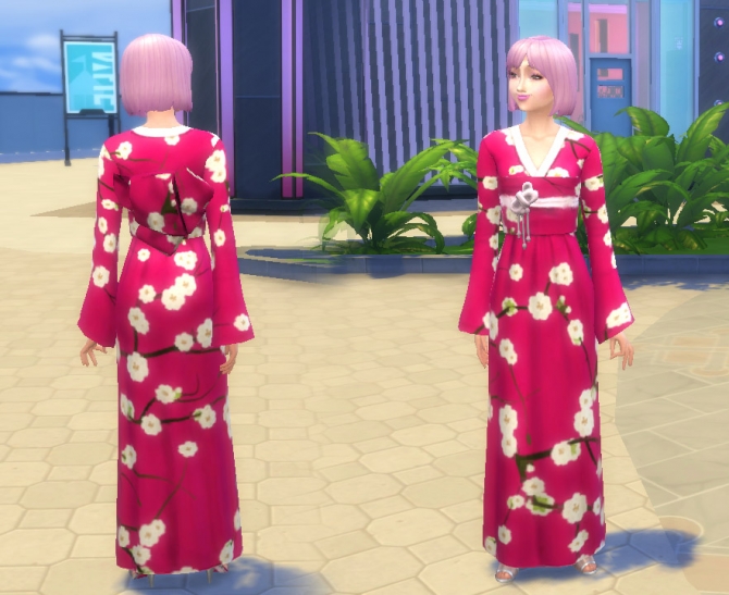 Japanese kimono at My Stuff » Sims 4 Updates