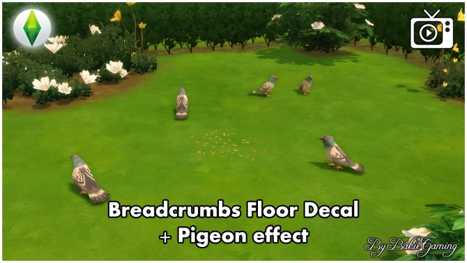 Breadcrumbs floor decal + Pigeon Effect by Bakie at Mod The Sims » Sims ...