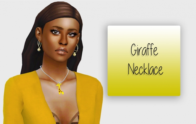 Giraffe Necklace at Simiracle » Sims 4 Updates