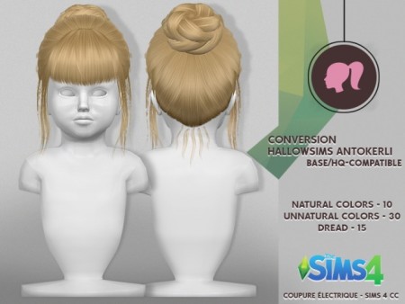 HALLOW SIMS ANTO KERLI HAIR at REDHEADSIMS » Sims 4 Updates