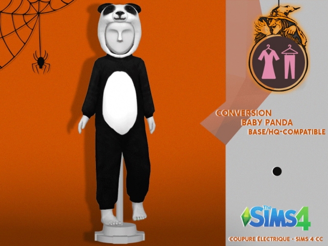 BABY PANDA costume at REDHEADSIMS » Sims 4 Updates