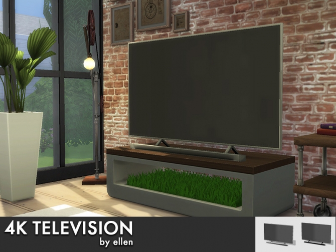 4k Television with and without soundbar at Simobjects by Ellen » Sims 4 ...