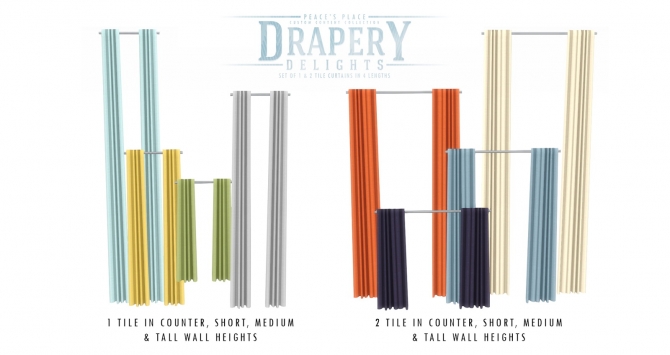 Drapery Delights Curtain Set at Simsational Designs » Sims 4 Updates
