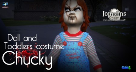 Chucky doll costume set at Jomsims Creations » Sims 4 Updates