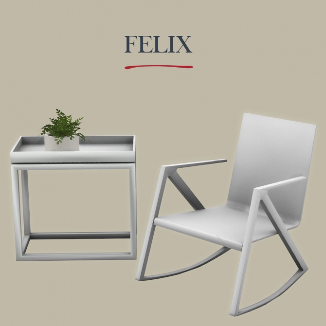 Felix chair & table at Leo Sims » Sims 4 Updates