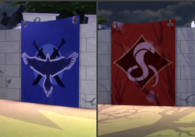 Red Vs. Blue team flags by GoldenEcho at Mod The Sims » Sims 4 Updates