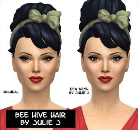 Bee Hive Hair at Julietoon – Julie J » Sims 4 Updates