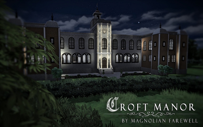 Croft Manor Abbington Estate Tomb Raider at Magnolian Farewell » Sims 4 ...