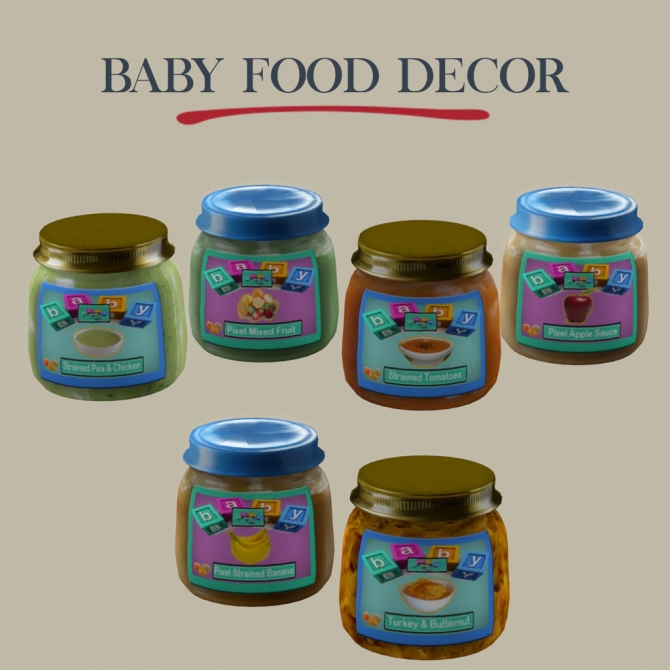Baby Food Decor at Leo Sims » Sims 4 Updates