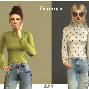CHLOE Wrap Top by Cleotopia at TSR » Sims 4 Updates