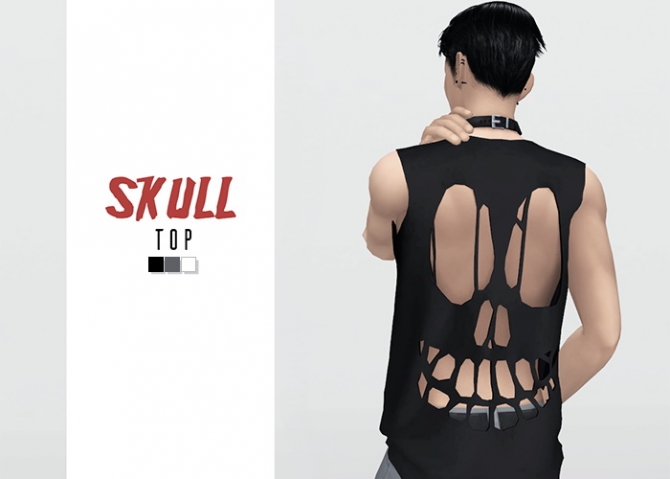 Skull Top at Waekey » Sims 4 Updates