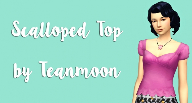 Scalloped Top at Teanmoon » Sims 4 Updates
