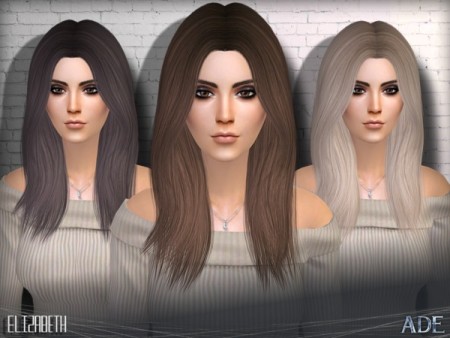 Elizabeth hair by Ade_Darma at TSR » Sims 4 Updates