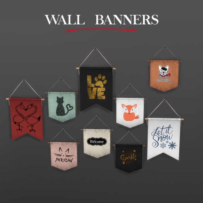 Wall Banners at Leo Sims » Sims 4 Updates
