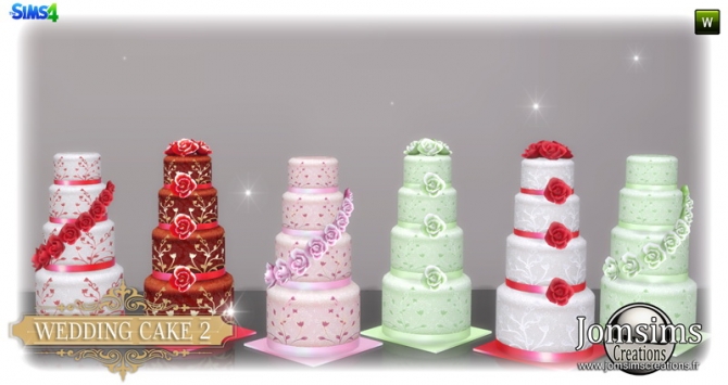 Wedding cake set at Jomsims Creations » Sims 4 Updates