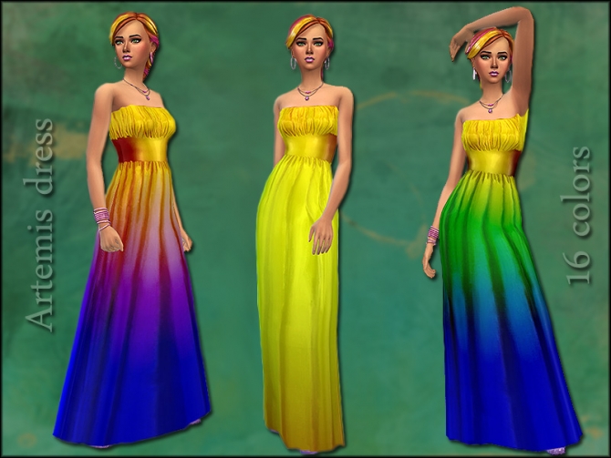 Artemis dress by Simalicious at Mod The Sims » Sims 4 Updates