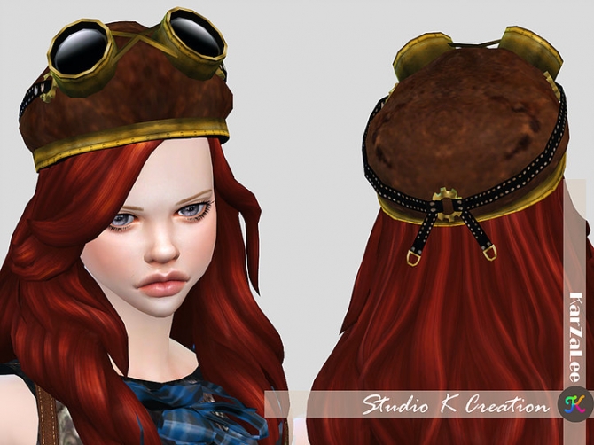 Aviator hat at Studio K-Creation » Sims 4 Updates
