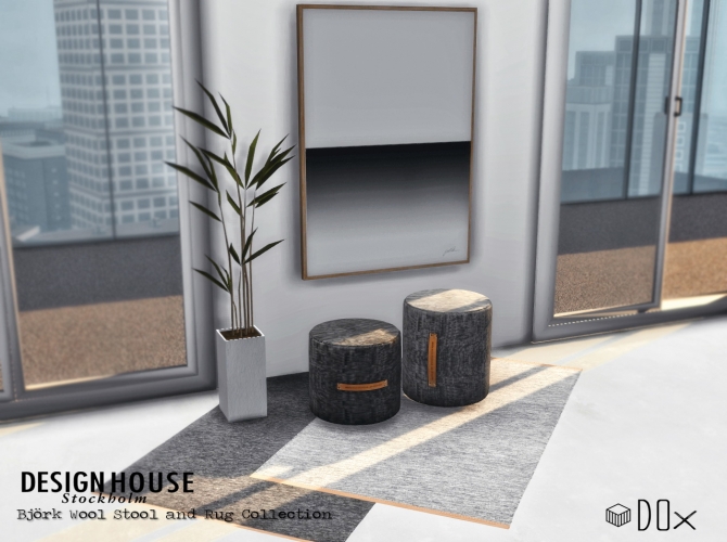 Wool Rug and Stool Collection at DOX » Sims 4 Updates