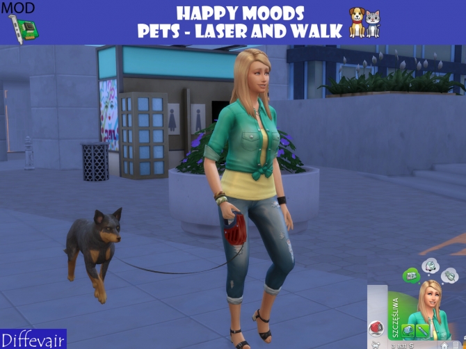 Happy Moods Laser cat and walk dog at Diffevair – Sims 4 Mods » Sims 4 ...
