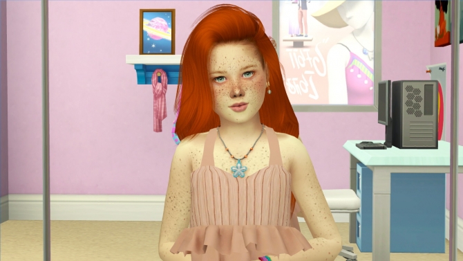 SIMPLICIATY FIREPROOF HAIR KIDS VERSION at REDHEADSIMS » Sims 4 Updates