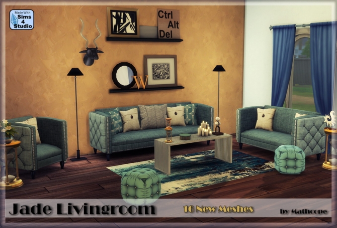 Jade livingroom by Mathcope at Sims 4 Studio » Sims 4 Updates