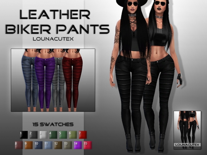 Leather Biker Pants at Lounacutex » Sims 4 Updates