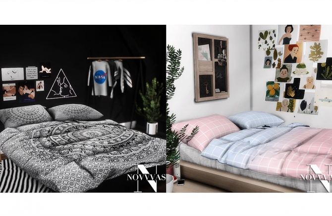 KALEHOUSE BEDDING at Novvvas » Sims 4 Updates