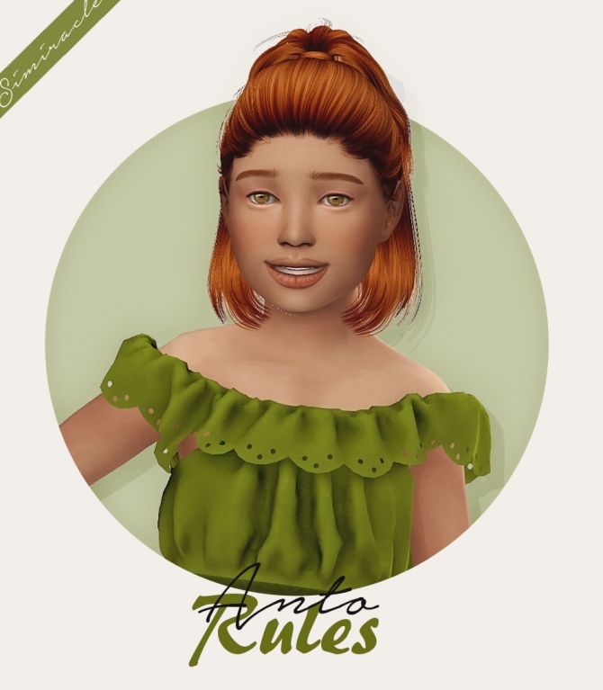 Anto Rules Hair Kids Version at Simiracle » Sims 4 Updates