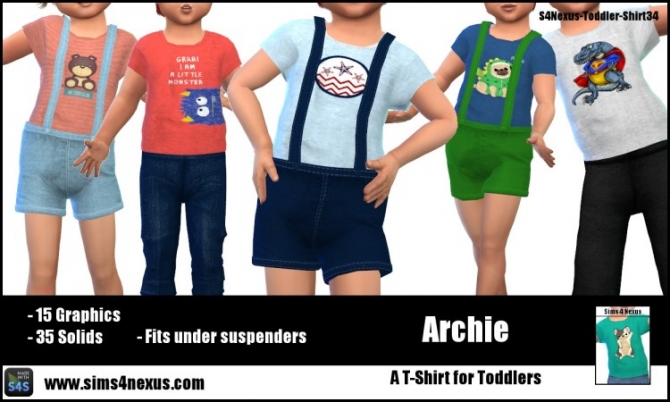 Archie top by SamanthaGump at Sims 4 Nexus » Sims 4 Updates