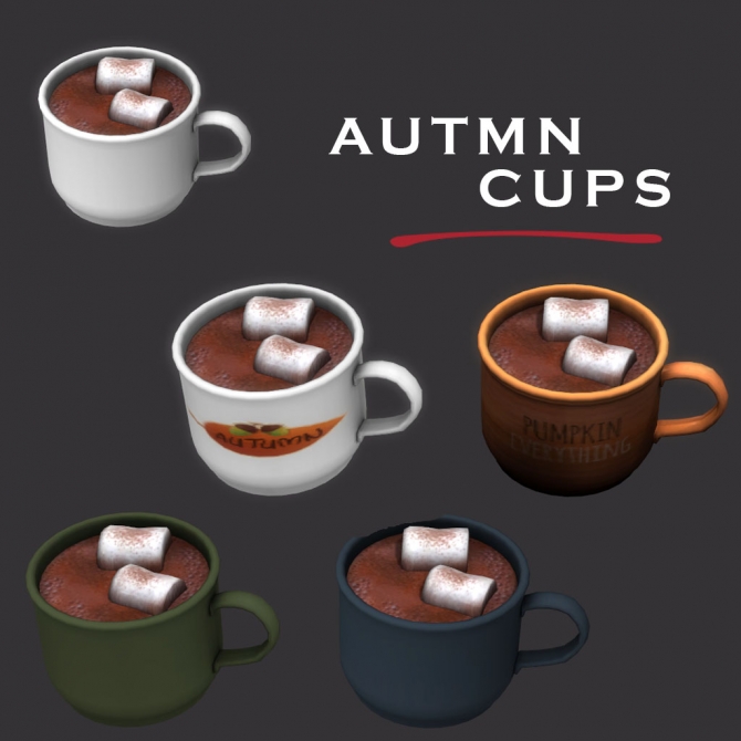 Autumn Cups at Leo Sims » Sims 4 Updates