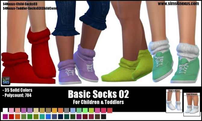 Basic Socks 02 by SamanthaGump at Sims 4 Nexus » Sims 4 Updates