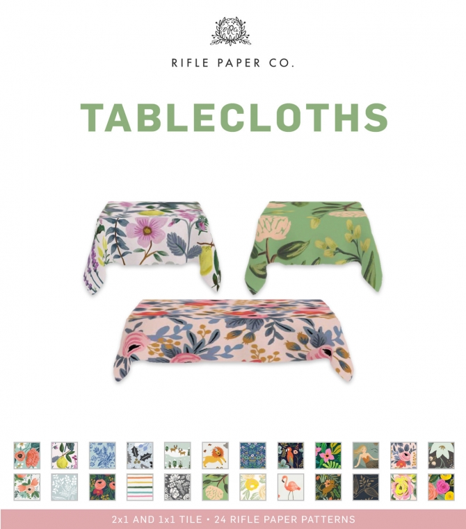 Rifle Paper Tablecloths at SimPlistic » Sims 4 Updates