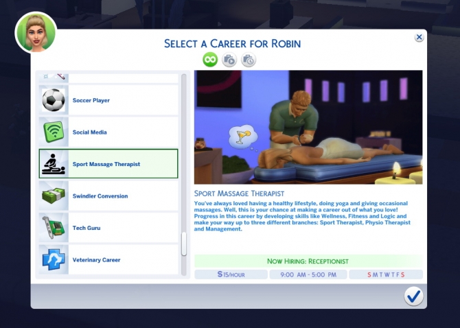 Sports Massage Therapist Career by tumblrpotato at Mod The Sims » Sims ...
