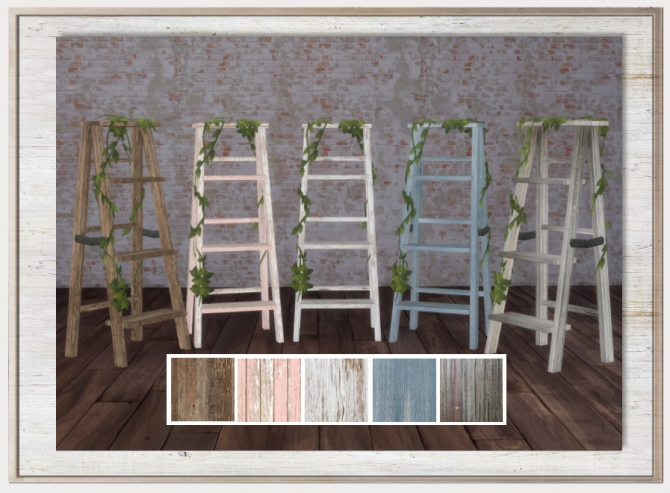 Rustic Ladder with Vines Recolor at Simthing New » Sims 4 Updates
