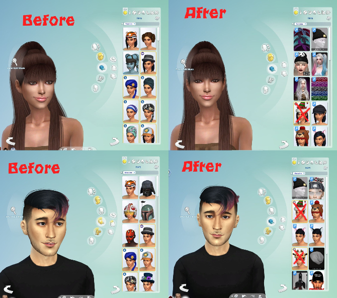 CAS Hats Hider by fascination5 at Mod The Sims » Sims 4 Updates