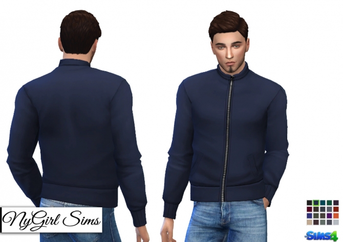 High Neck Zip Up Jacket at NyGirl Sims » Sims 4 Updates