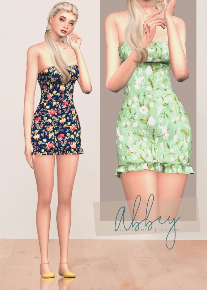 Abbey Dress at Daisy Pixels » Sims 4 Updates