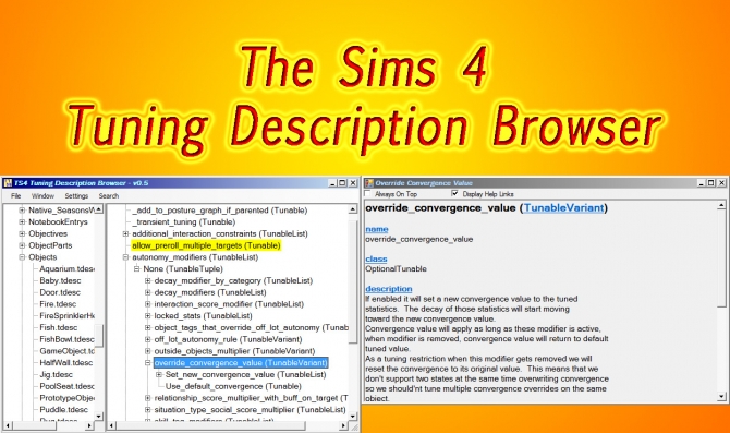 TS4 Tuning Description Browser (Windows Only) by scumbumbo at Mod The ...