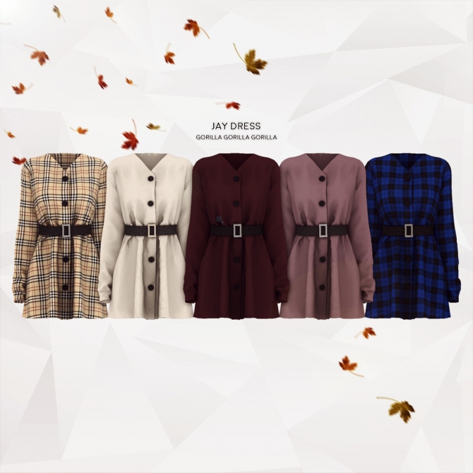 Jay Dress at Gorilla » Sims 4 Updates