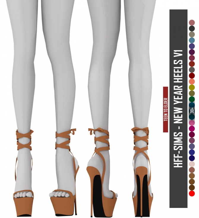 HFF-SIMS NEW YEAR HEELS V1 by Thiago Mitchell at REDHEADSIMS » Sims 4 ...