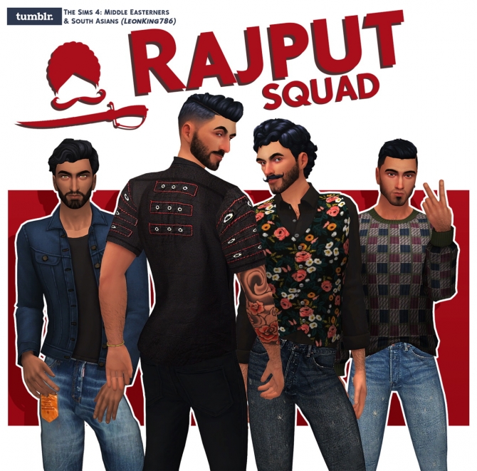 Rajput Squad at The Sims 4 Middle Easterners & South Asians » Sims 4 ...