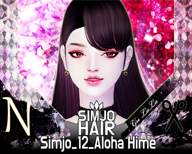 Hair 12 Aloha Hime at Kim Simjo » Sims 4 Updates