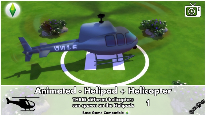 Animated Helipad + Helicopter by Bakie at Mod The Sims » Sims 4 Updates