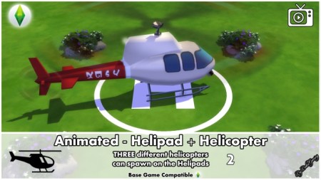 Animated Helipad + Helicopter by Bakie at Mod The Sims » Sims 4 Updates