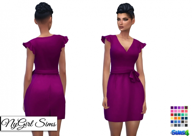 Ruffle Sleeve Smock Dress at NyGirl Sims » Sims 4 Updates